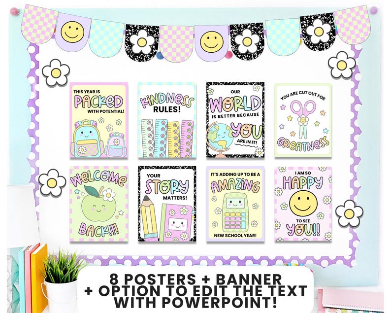 Back to School Growth Mindset Posters | Positive Bulletin Board Ideas ...