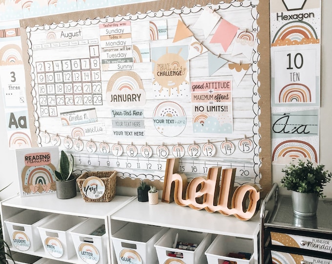 Boho Rainbow Slides Templates - Etsy Canada