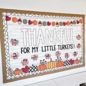 Thanksgiving Bulletin Board Kit & Student Activity - Etsy