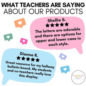 Back to School Bulletin Board Letters | Printable Bulletin Board ...