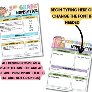 Back to School Newsletters | Editable Newsletter Templates | Classroom ...
