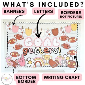 Football Bulletin Board | Goal Setting Bulletin Board Ideas | Sports ...