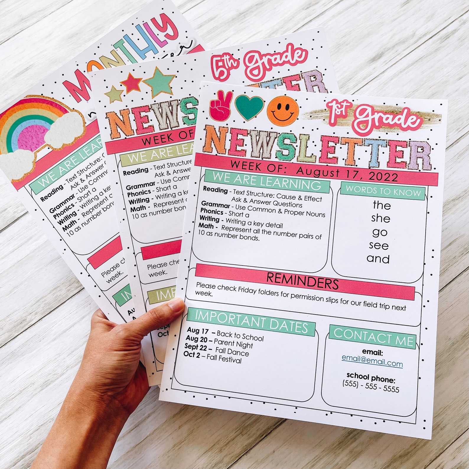 Groovy Classroom Decor | Newsletters - Etsy