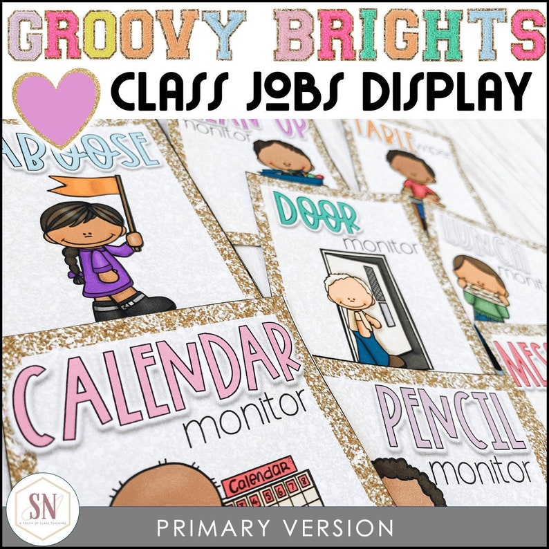 Groovy Classroom Decor | Class Jobs - Etsy