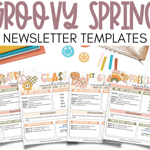 April Newsletter Template - Etsy