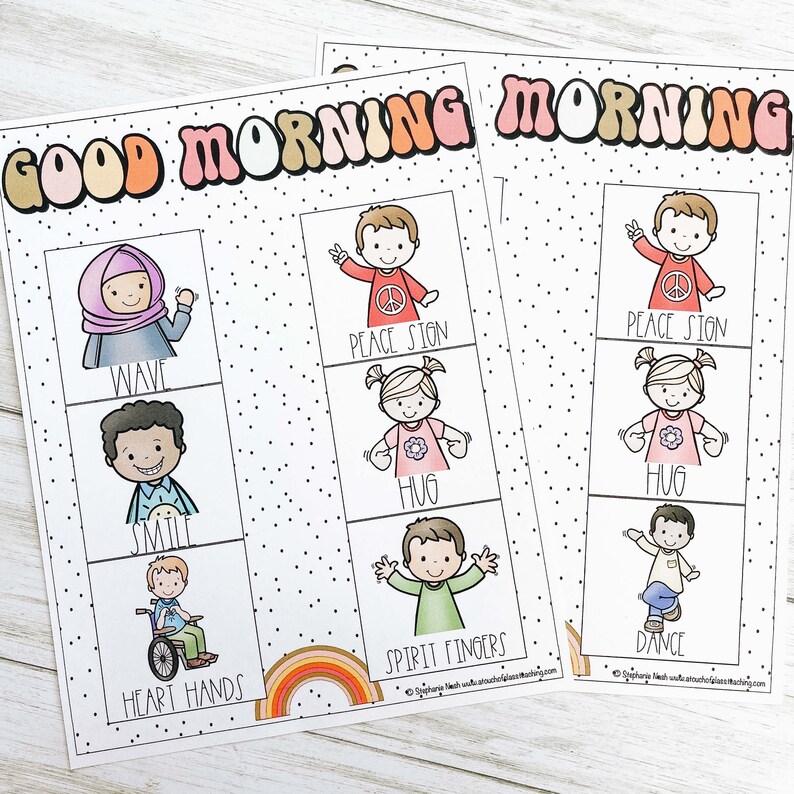 Retro Classroom Decor | Morning Greeting Posters - Etsy