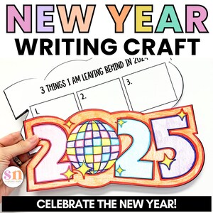 2025 New Years Craft + New Year Writing Activity | New Years Resolution ...