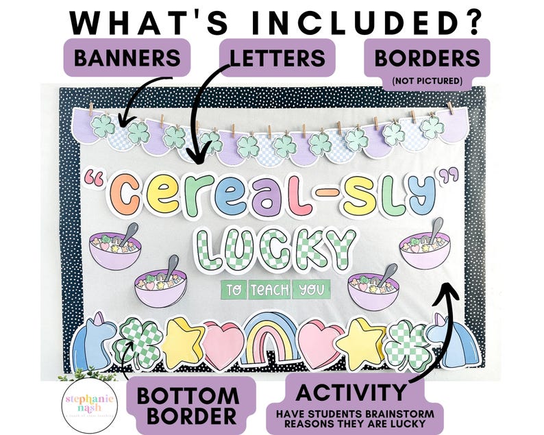 March Bulletin Boards | St. Patrick's Day Bulletin Board | Shamrock ...