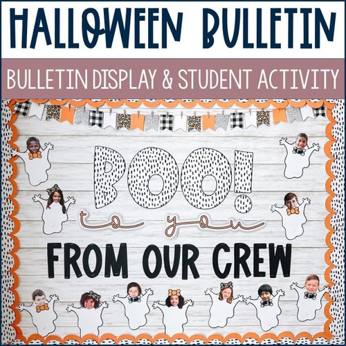 Retro Halloween Classroom Decor Seasonal Bulletin Board Kit - Etsy