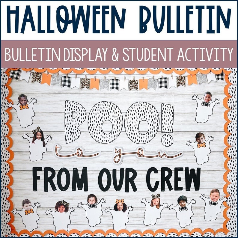 Halloween Bulletin Board Kit & Ghost Student Activity | Includes ...