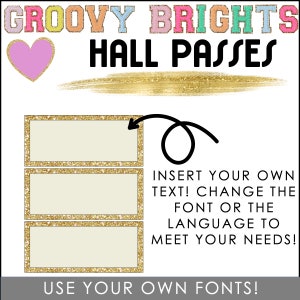 Groovy Classroom Decor | Hall Passes - Etsy