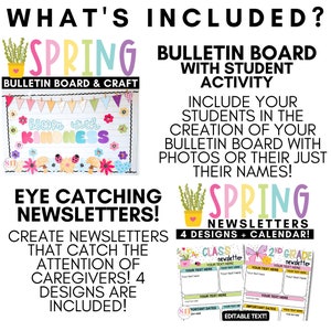 Spring Classroom Decor | Spring Bulletin Letters | Spring Door Decor ...