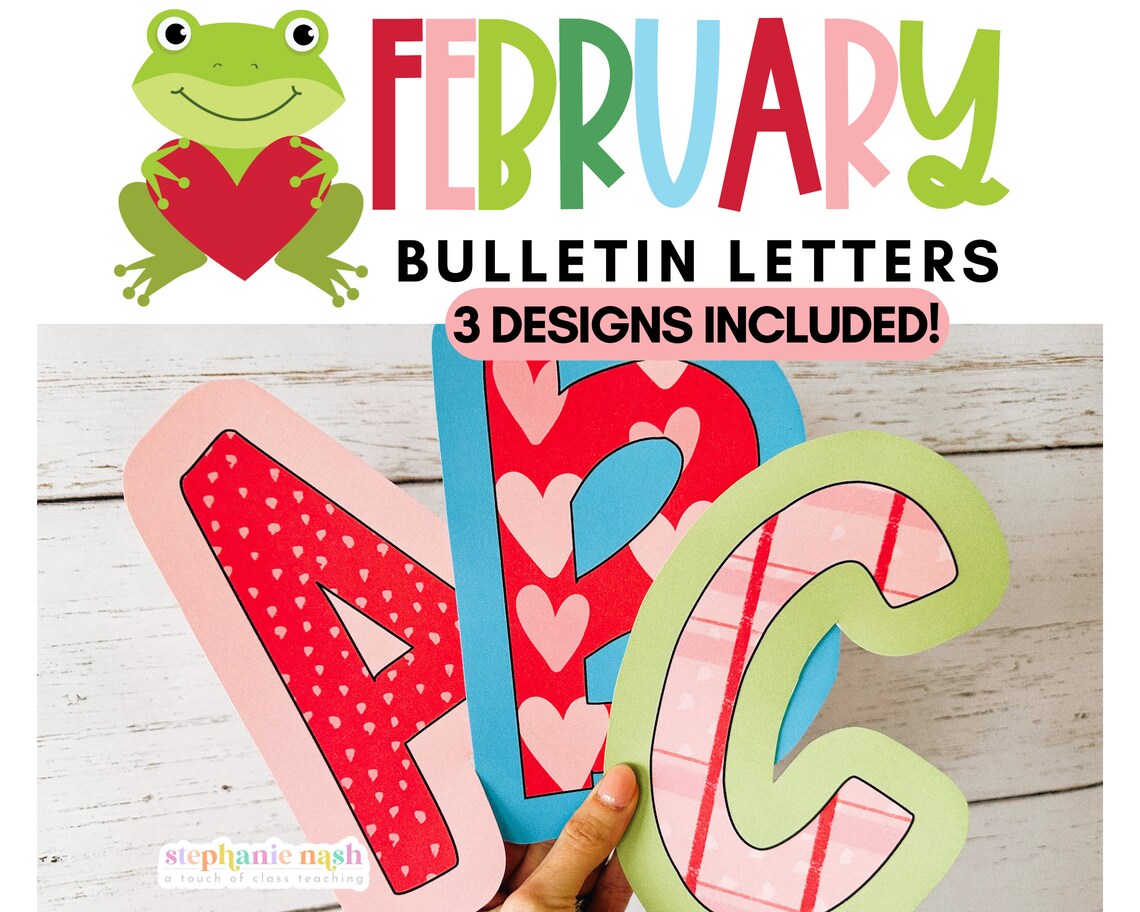 Bulletin Board Letters | Valentine's Day Bulletin Board Letters ...