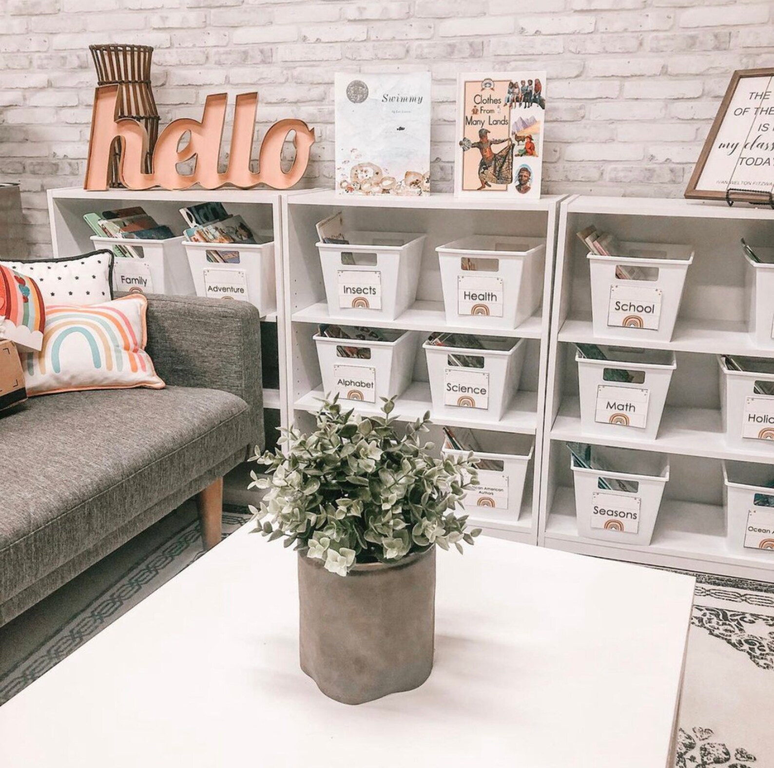 Boho Rainbow Library Book Bin Labels - Etsy