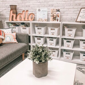 Boho Rainbow Library Book Bin Labels - Etsy