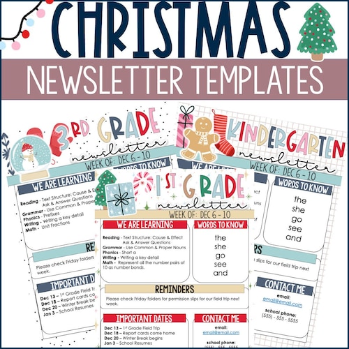 Retro Classroom Newsletter Templates - Etsy