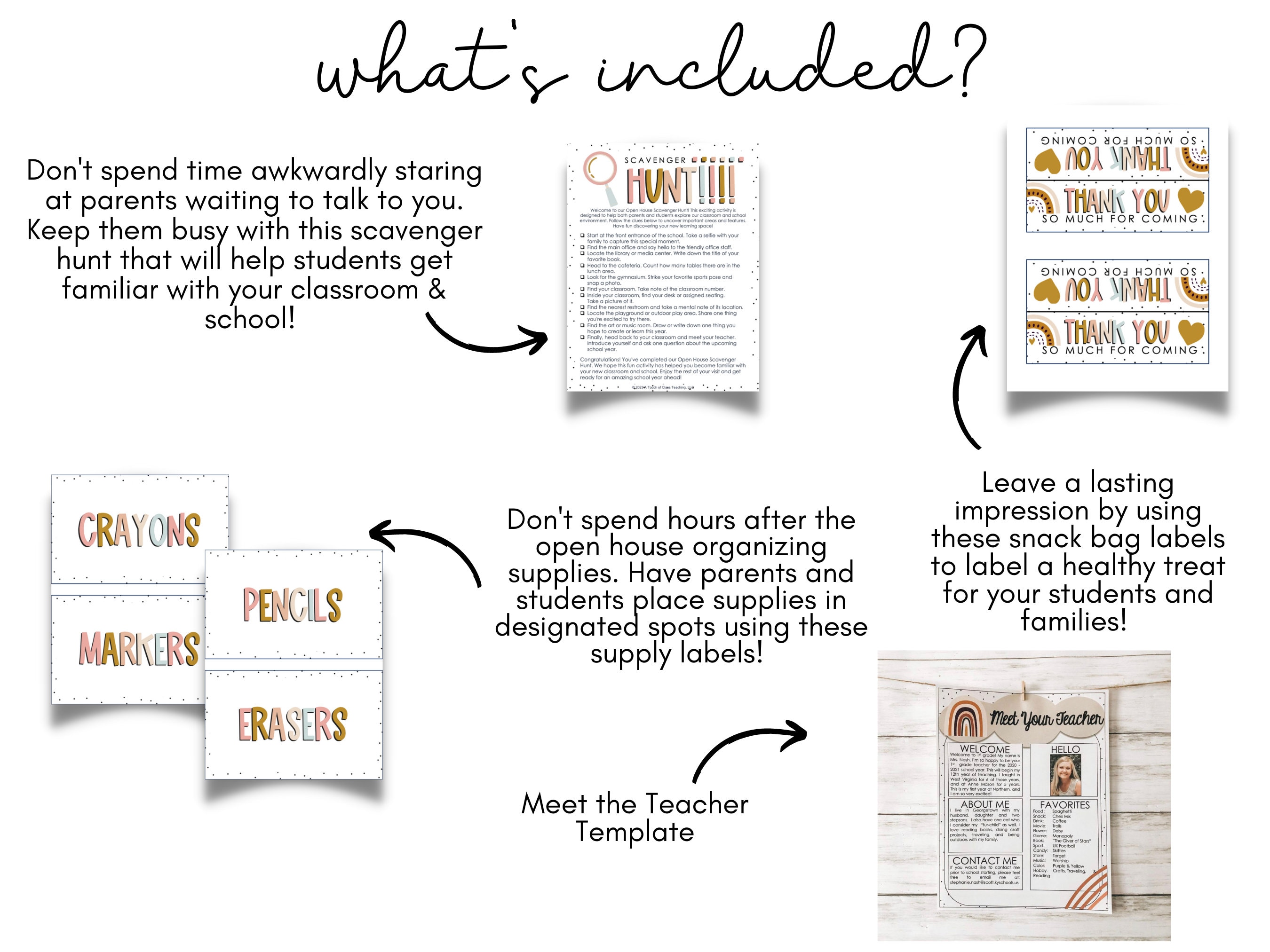 Boho Rainbow Back to School Open House Survival Kit! | Boho Rainbow ...