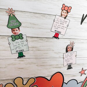 New Years Bulletin Board | Bulletin Board With Students' Photos | New ...