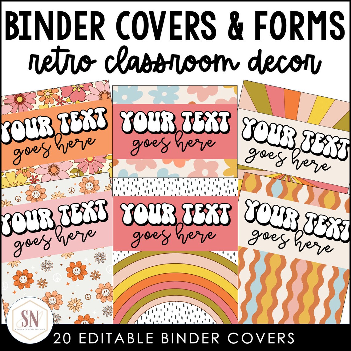 Retro Classroom Decor Binder Covers Calendars & Classroom - Etsy