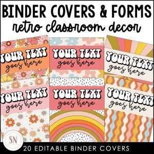 Retro Classroom Decor | Binder Covers, Calendars, & Classroom Forms - Etsy