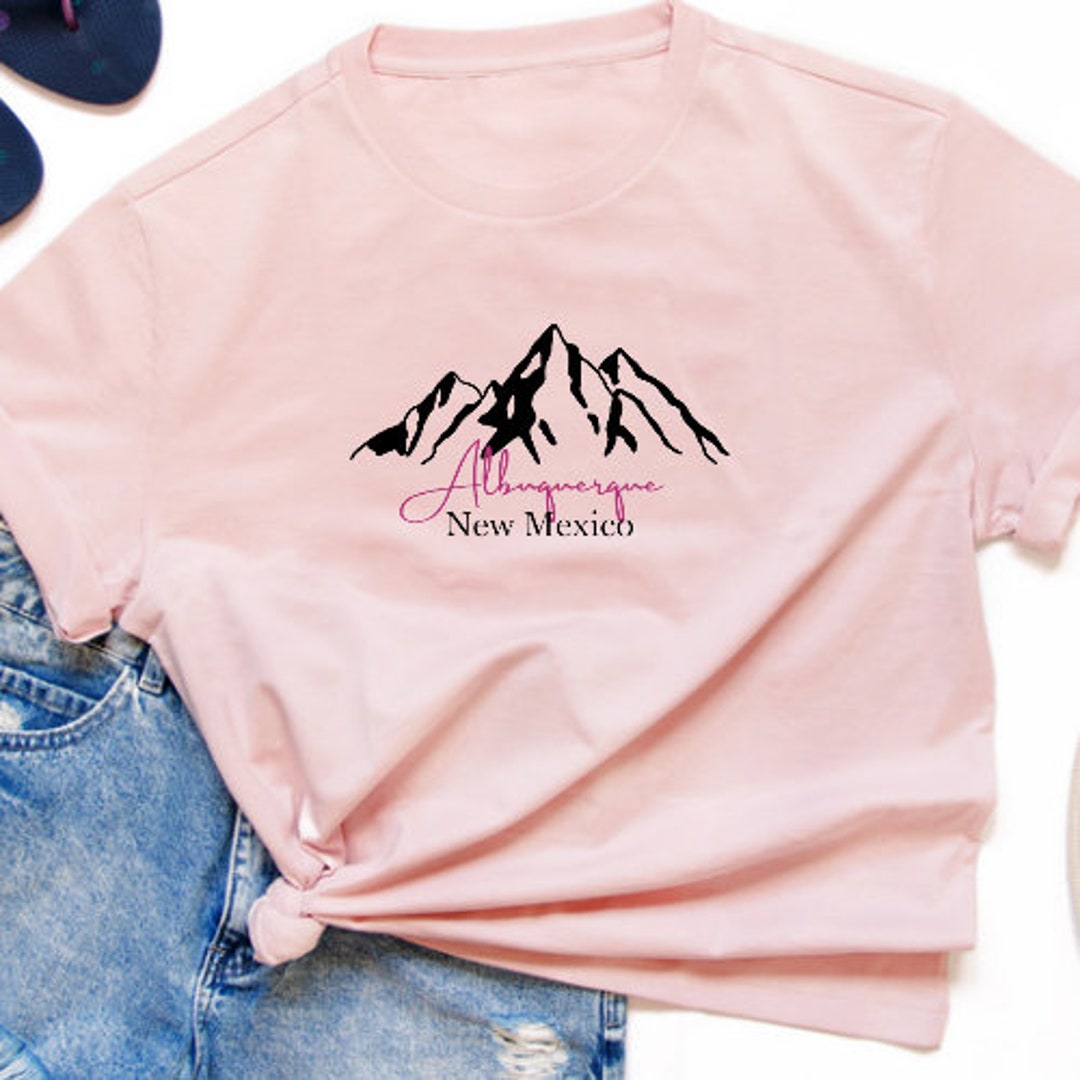 Albuquerque Vibes: Custom T-shirt With Mountain Backdrop | Stylish ...