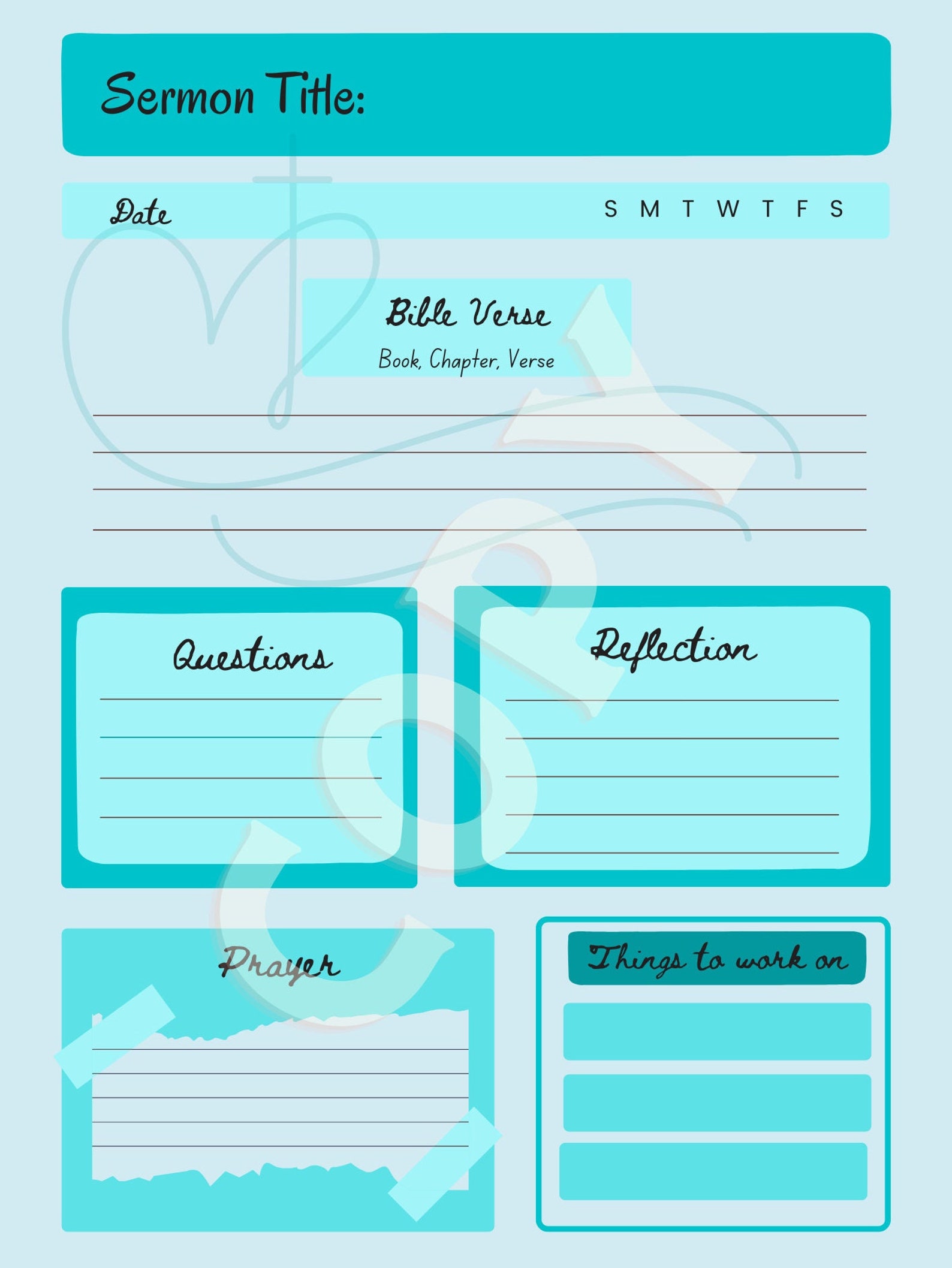 Bible Study Bundle Christian Sermon Templates Digital Printables ...