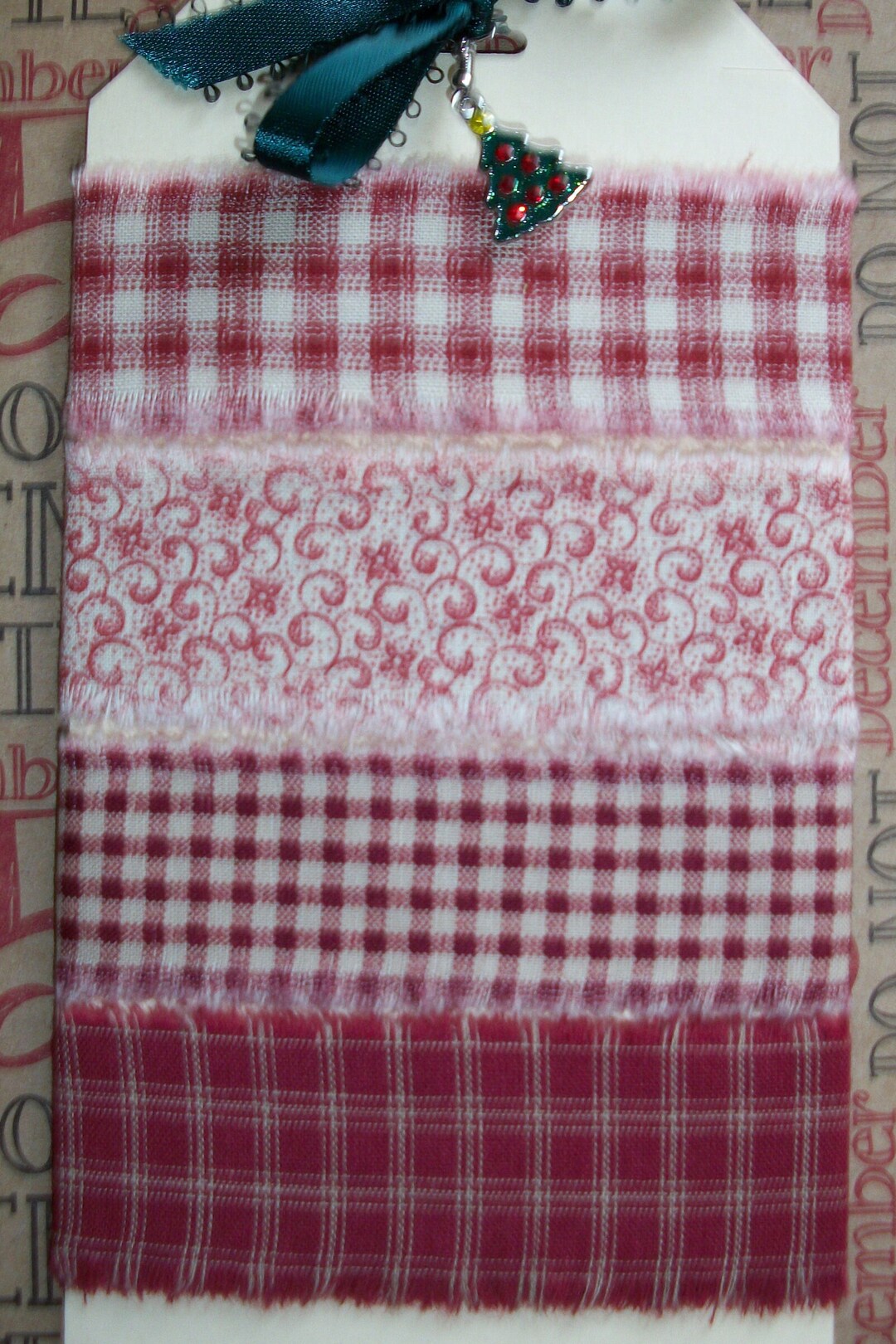 Hand Torn Country Red 1" Vntg. Fabric Ribbons, Rustic Red Fabric Ribbon ...