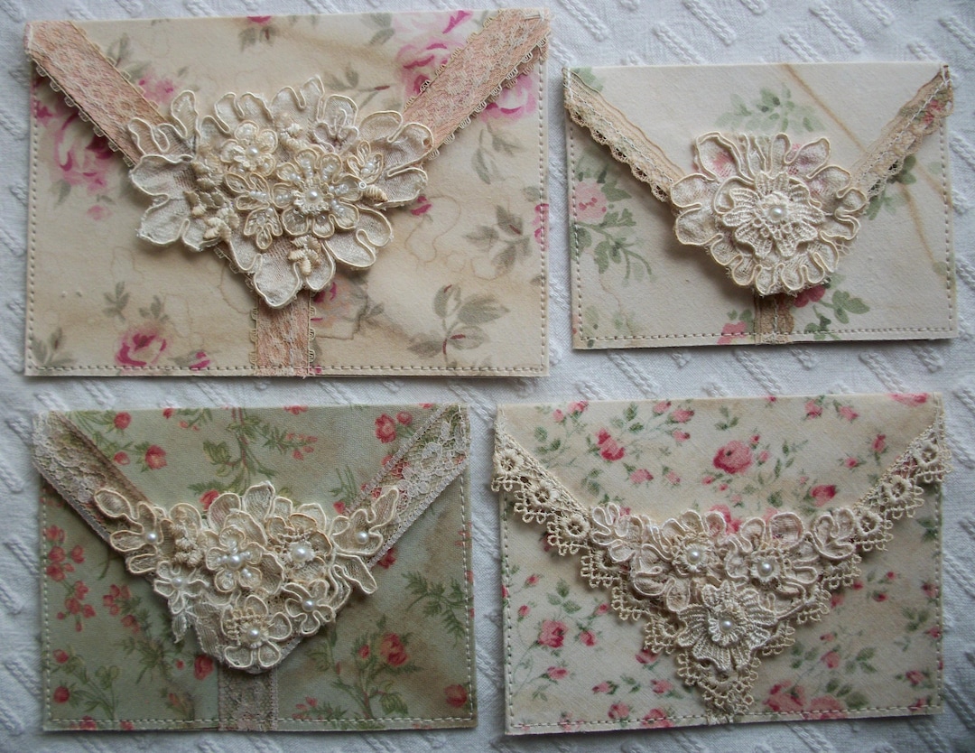 Vintage Style Fabric Envelopes, Fabric Envelopes, Vintages Gift ...