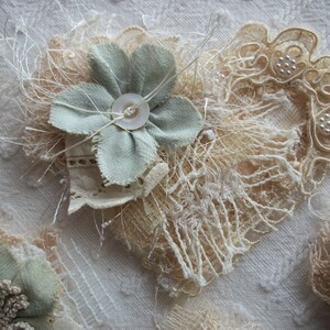 DIY Shabby Heart Embellishment, Journal Cover Topper, Heart Shaped ...