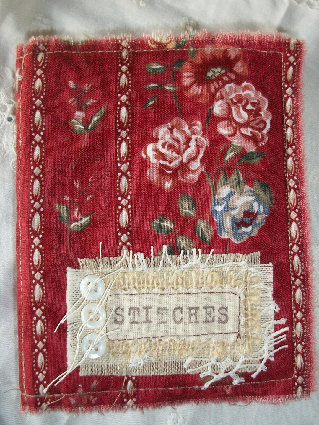 Fabric Art Journal, Slow Stitch Journal, Mixed Media - Etsy