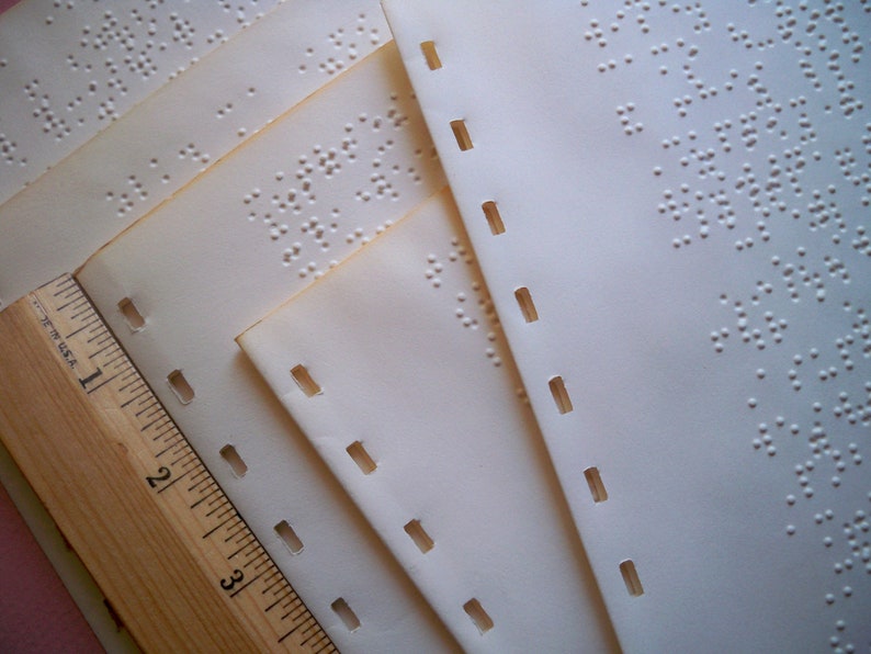 Vintage Braille Paper, 10 Book Pages for Crafting, 11"x11" - Etsy
