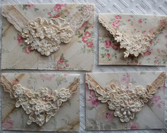 Vintage Style Fabric Envelopes, Fabric Envelopes, Vintages Gift ...