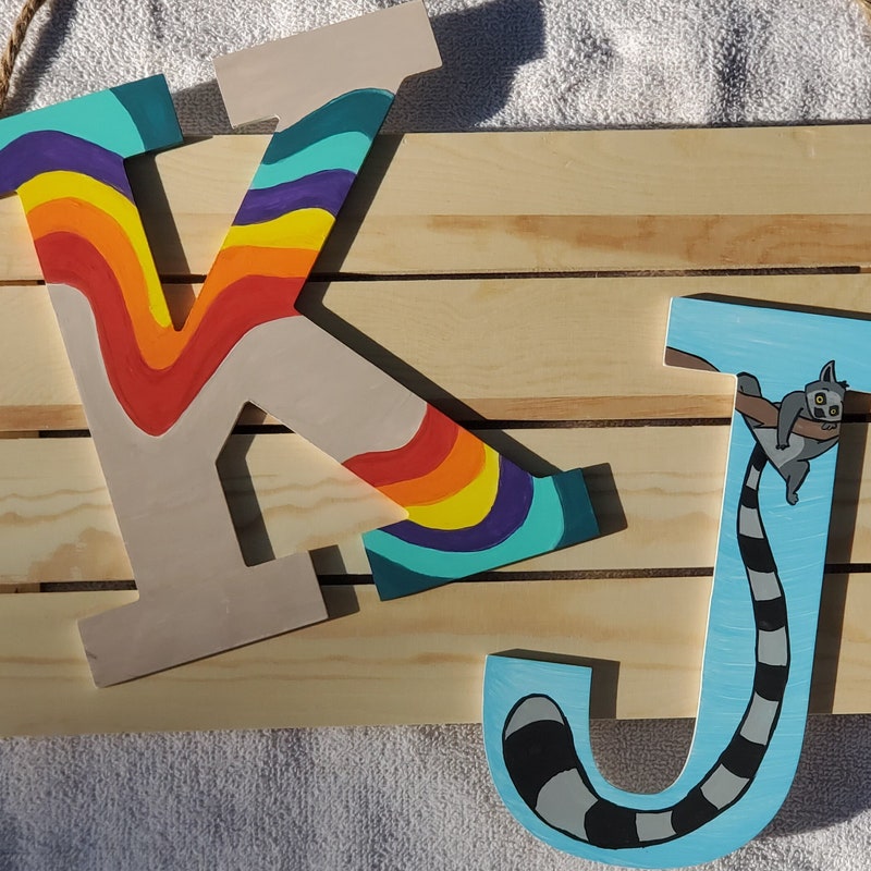 Painted Wood Letters - Etsy