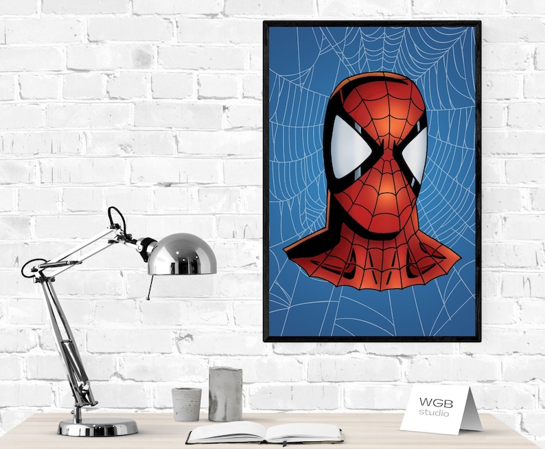 Spider-man Art Print - Ink & Digital Color - 8.5x11" or 11x17” Print - Etsy