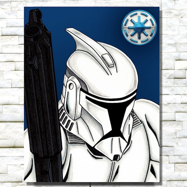 Clone Trooper Drawing - Etsy