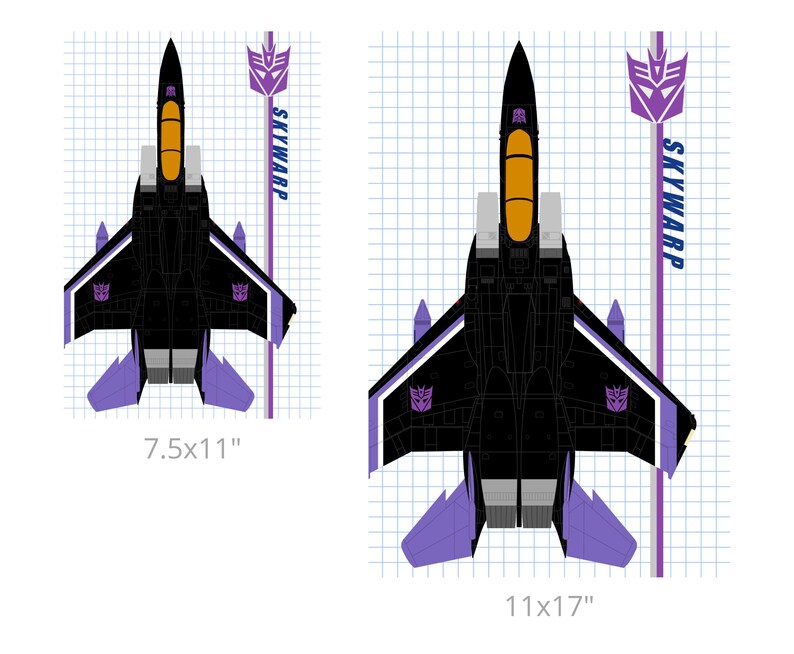 Transformers Art - Skywarp - Decepticon - 7.5x11" or 11x17” Print - Etsy