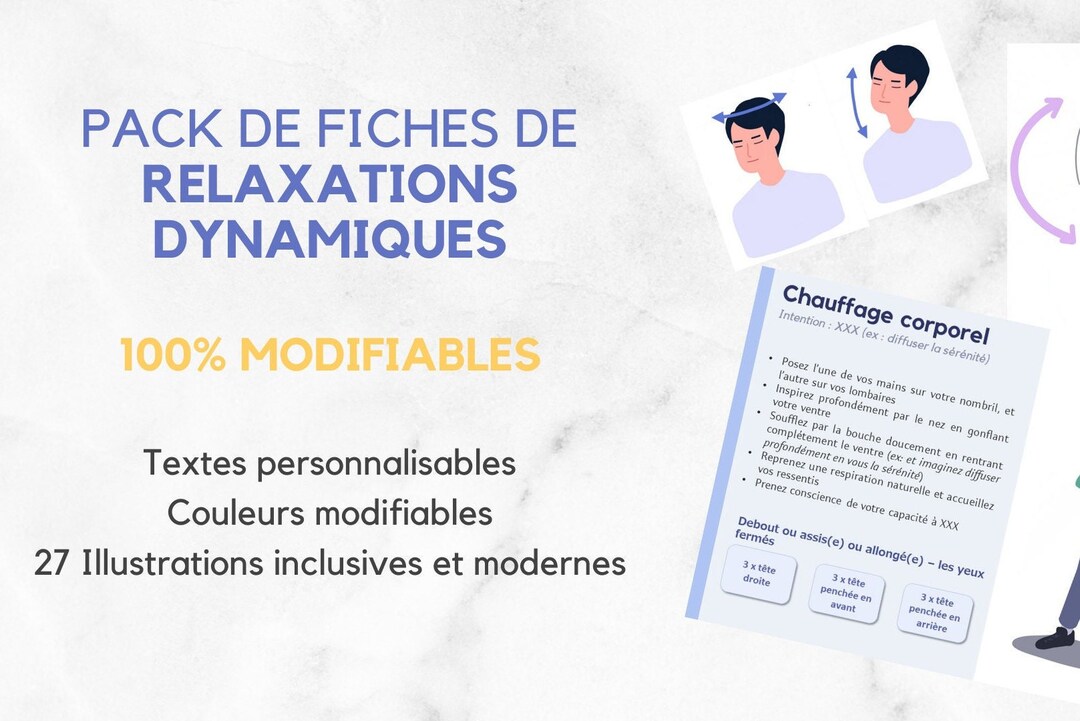SOPHROLOGIE Pack 27 fiches de Relaxations Dynamiques 100% - Etsy France