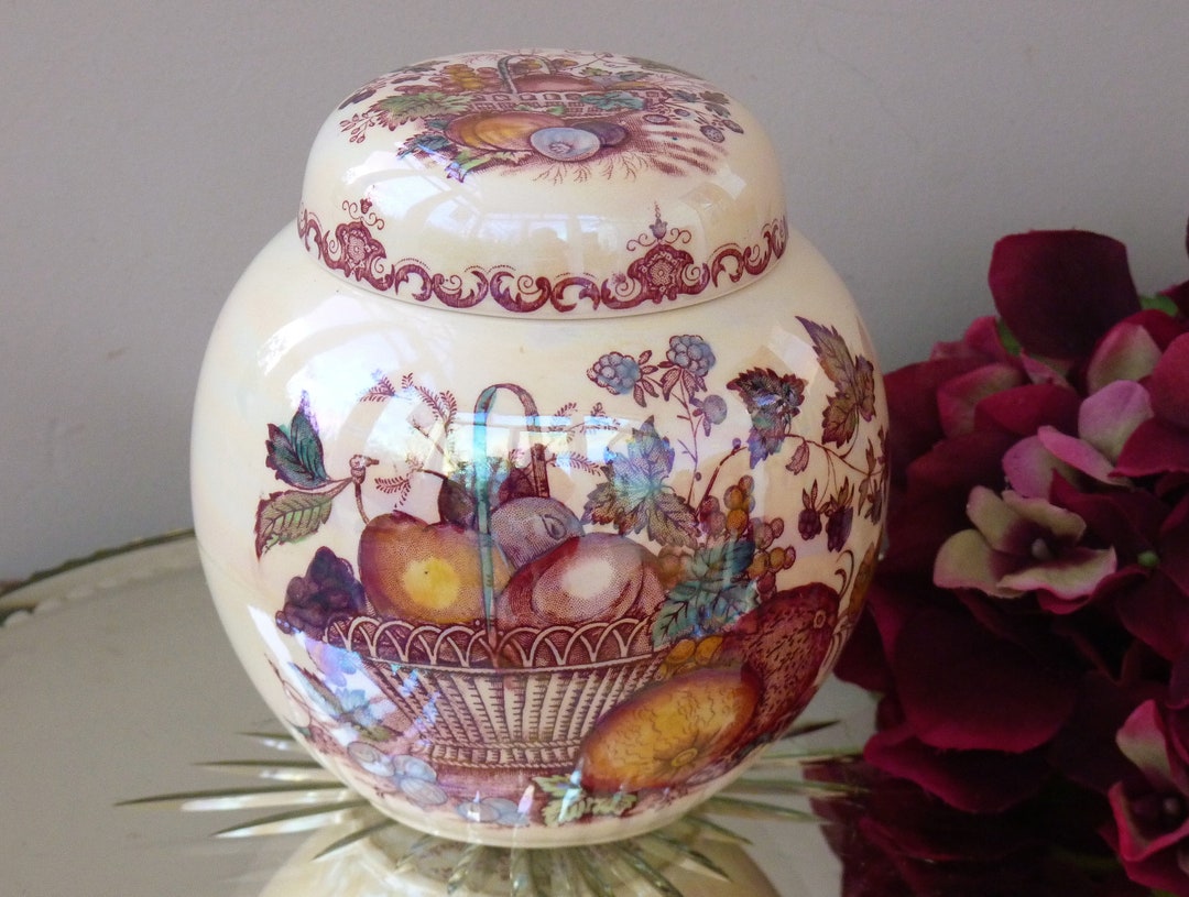 Masons Ironstone China Ginger Jar Fruit Basket Vintage - Etsy