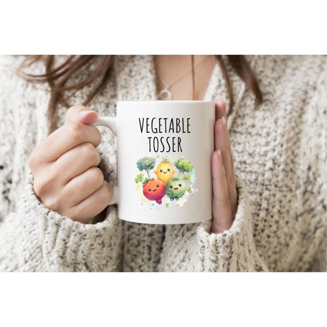 Vegetable Tosser Mug: Funny Vegan Gift, Plant-based Humor - Etsy