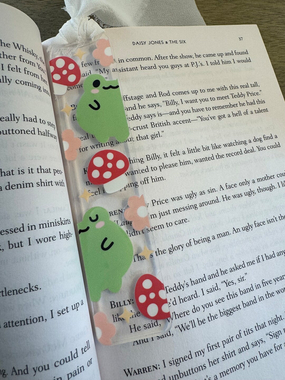 Kawaii Frog Mushroom Acrylic Bookmark - Etsy