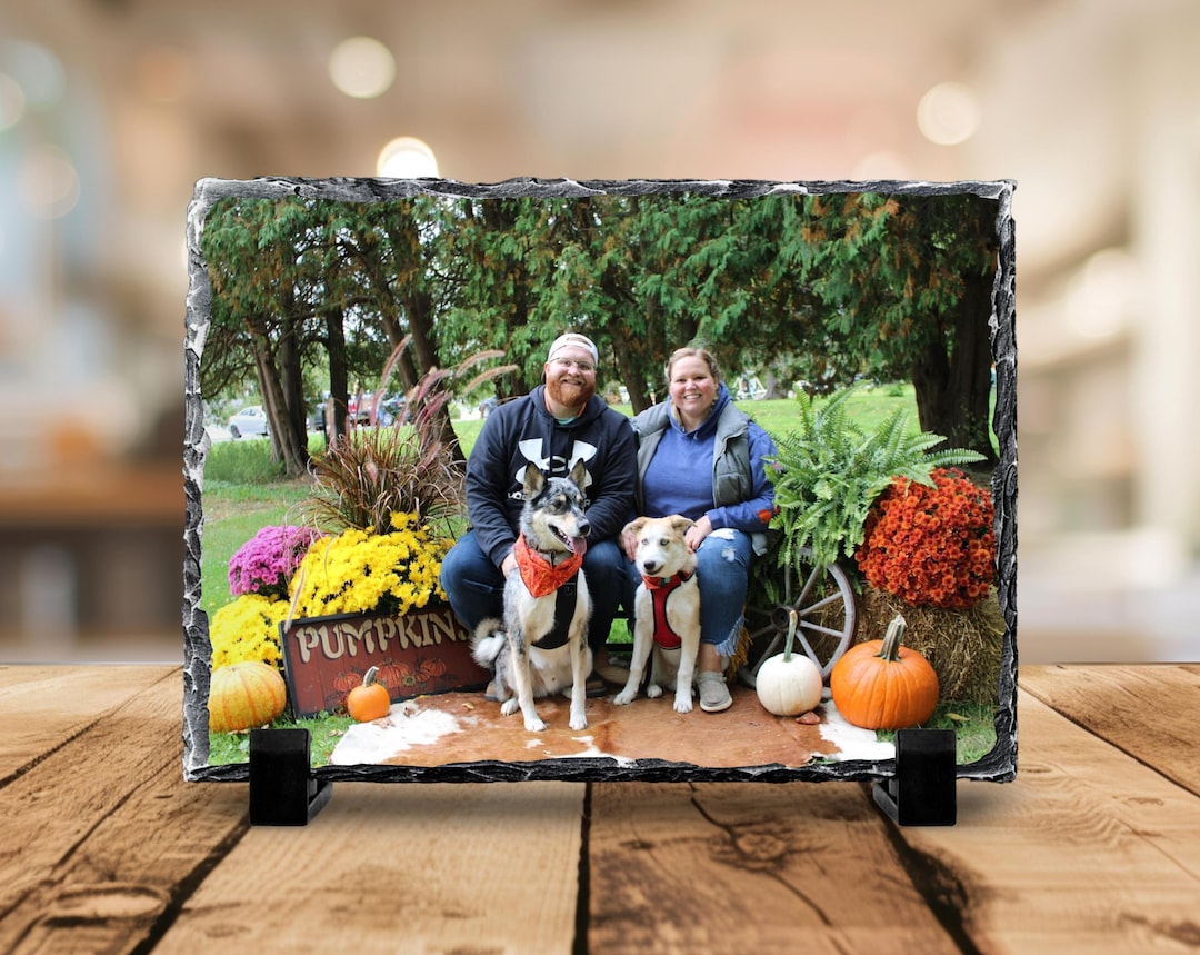 Personalized Photo Slate, Custom Picture on Natural Rock, Unique Gift ...