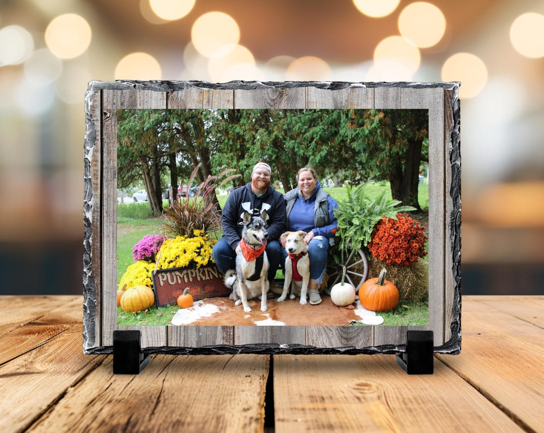 Personalized Photo Slate, Custom Picture on Natural Rock, Unique Gift ...