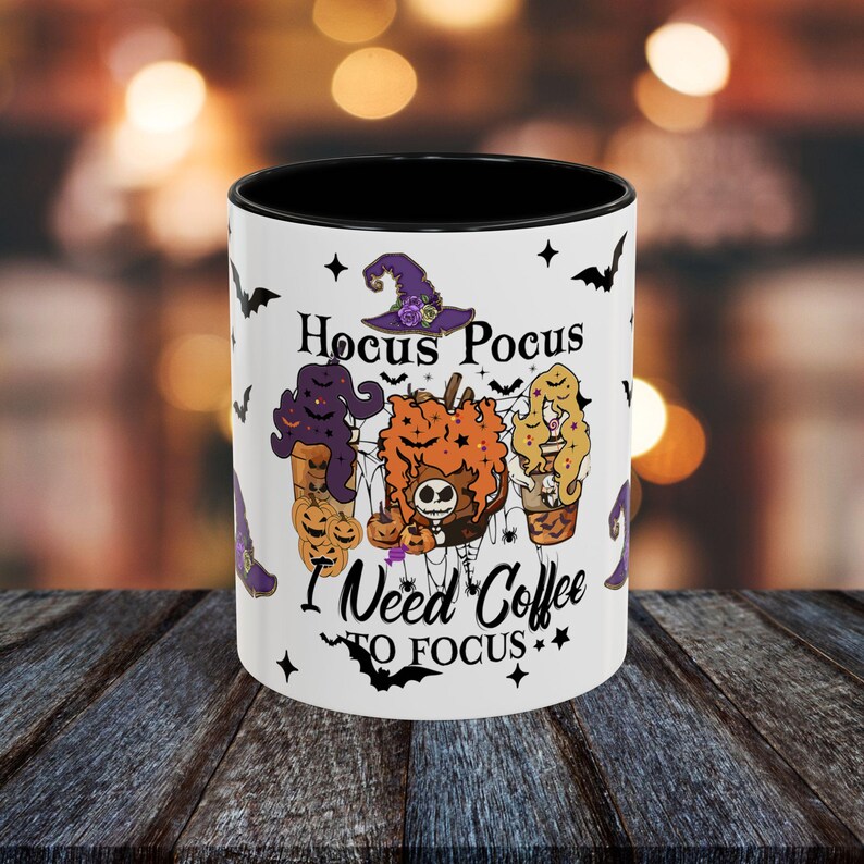 Caffeine Cauldron: Hocus Pocus Mug, I Need Coffee to Focus, Witch ...