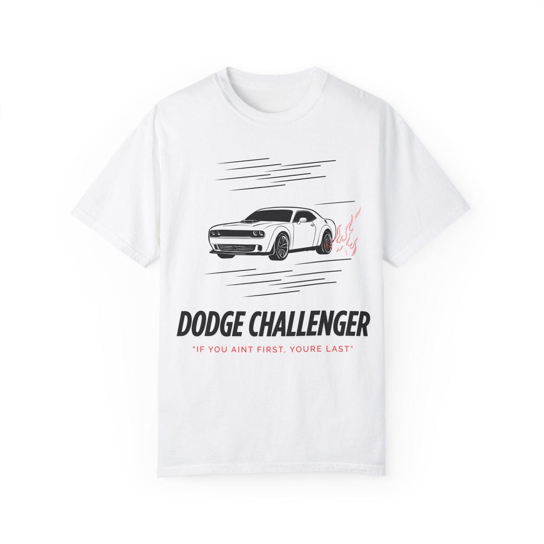 Dodge Challenger Graphic T-shirt - for Car Enthusiasts, Racing Fans ...