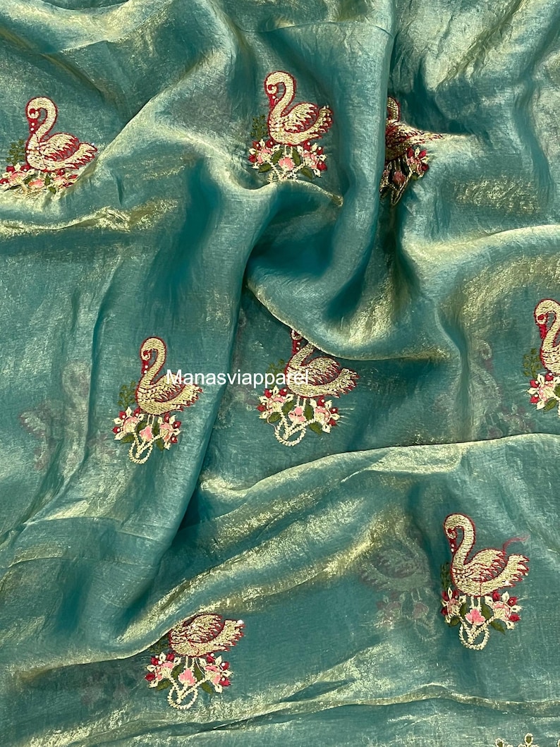 Premium Fandy Satin Silk Saree ,designer Zari Thread and Multi-color ...