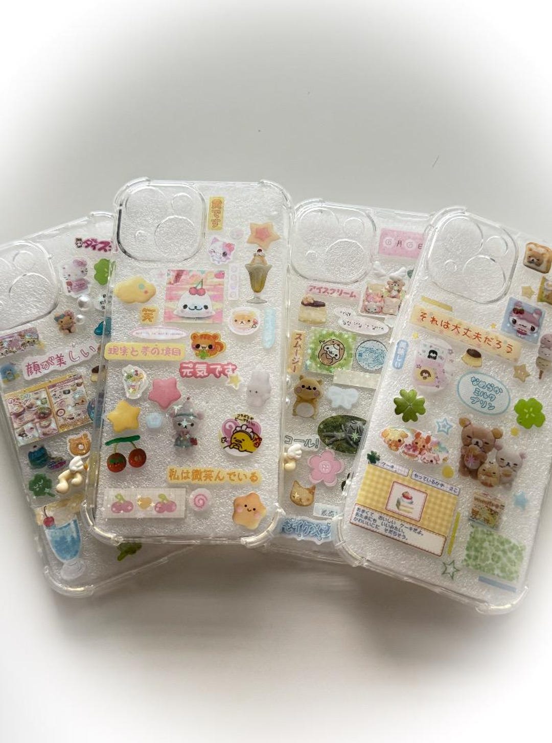 Heisei Retro / Juminocore Themed Stickered Deco Phone Cases (IP 13,14 ...