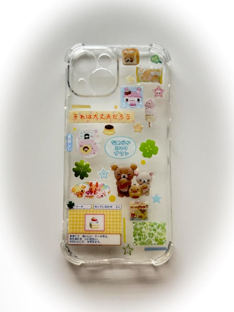 Heisei Retro / Juminocore Themed Stickered Deco Phone Cases (IP 13,14 ...