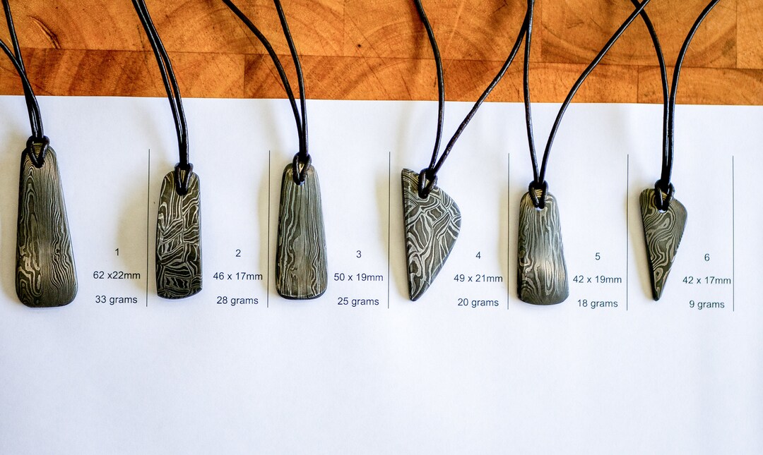 Damascus Steel Necklace Pendants Handmade Gift - Etsy