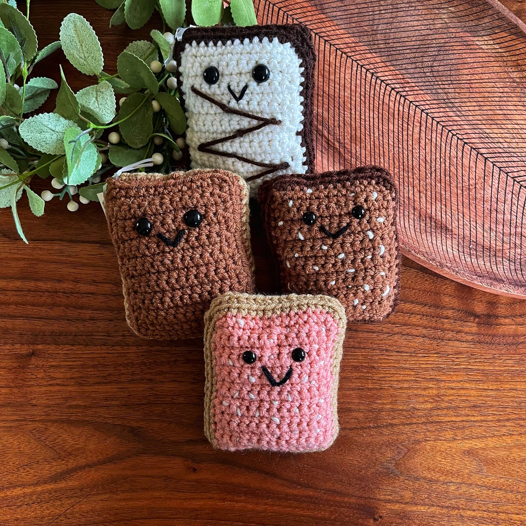 Handmade Toaster Pastry Crochet, Crochet Amigurumi, Stuffed Play Food ...