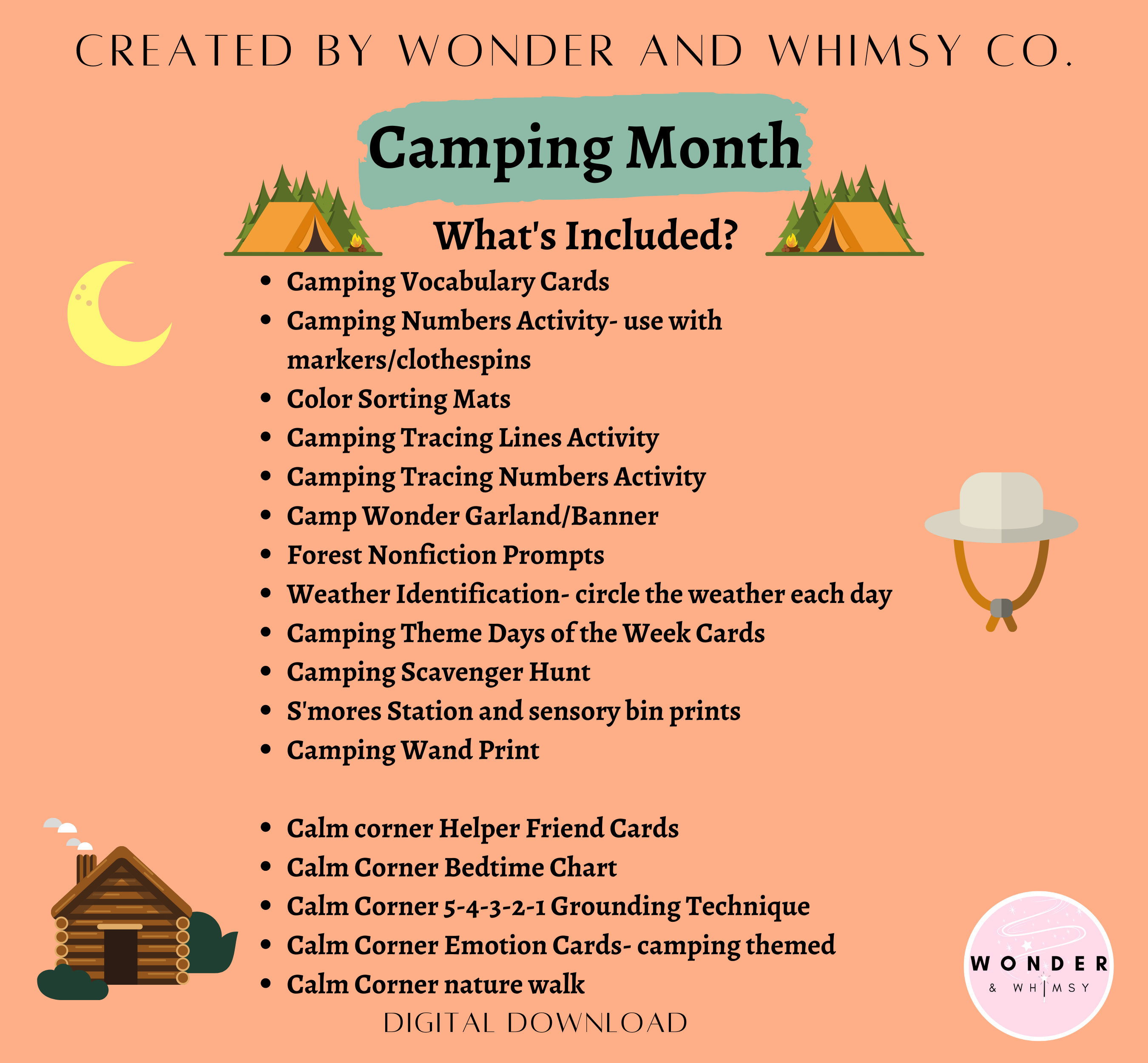 Camping Themed Learning Resources for Kids - Etsy